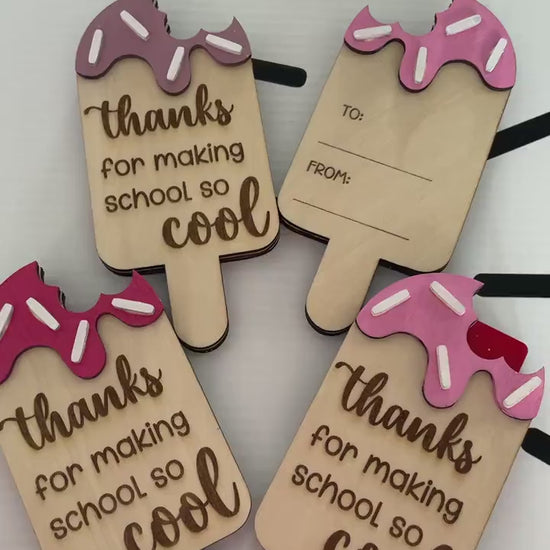 Popsicle Gift Card Holder SVG Template: Teacher Appreciation (Digital File)
